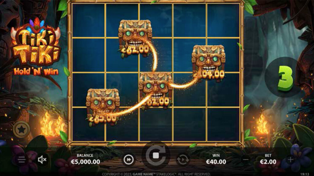 Play Tiki Tiki Hold ‘N’ Win Slot Demo by Stakelogic