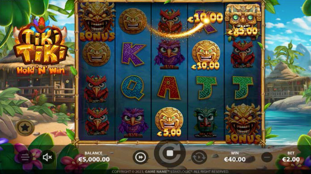 Speel Tiki Tiki Hold ‘N’ Win Slot Demo door Stakelogic